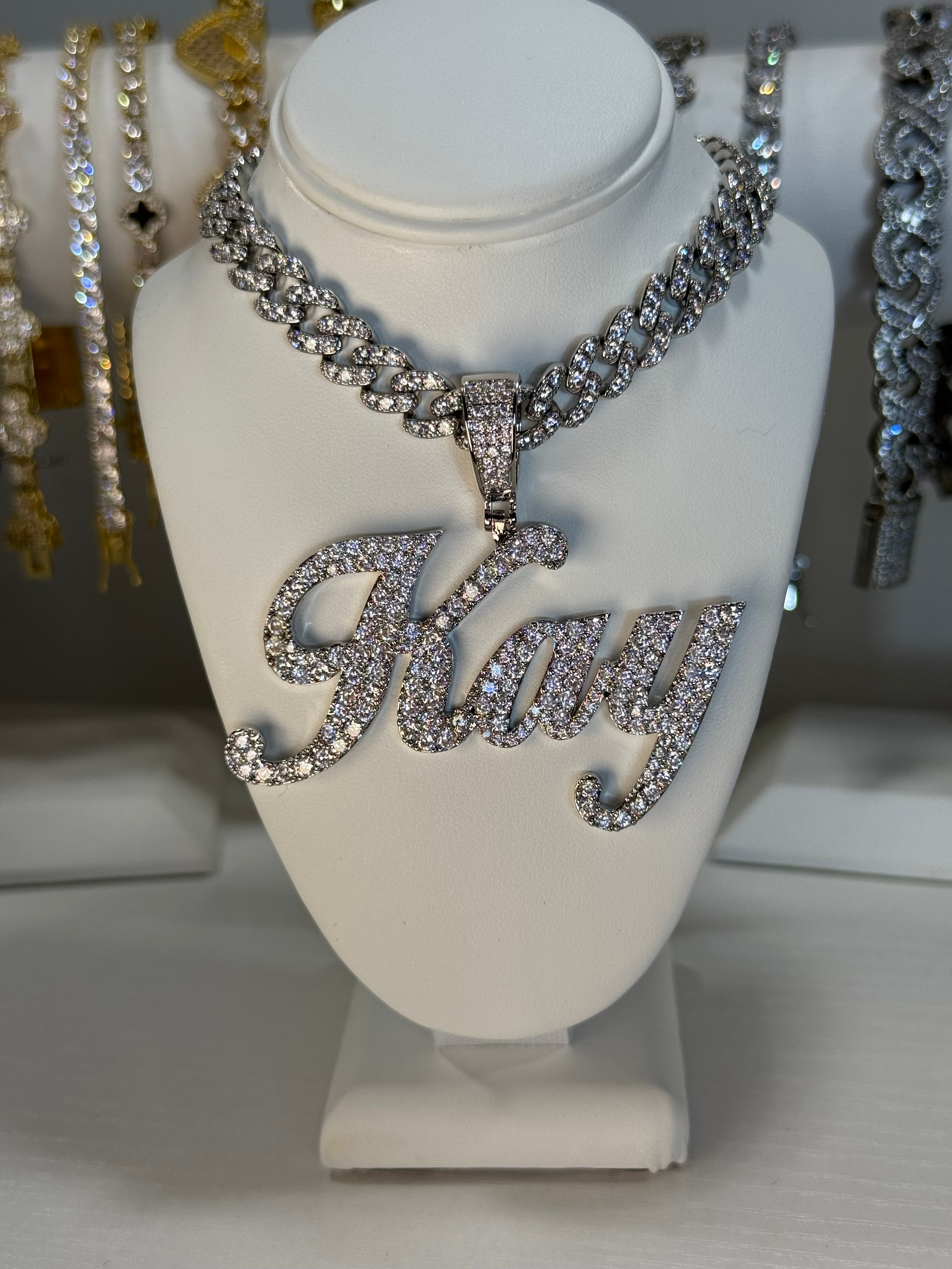 Icy Signature Custom Nameplate – Jazzie Jewelry Co